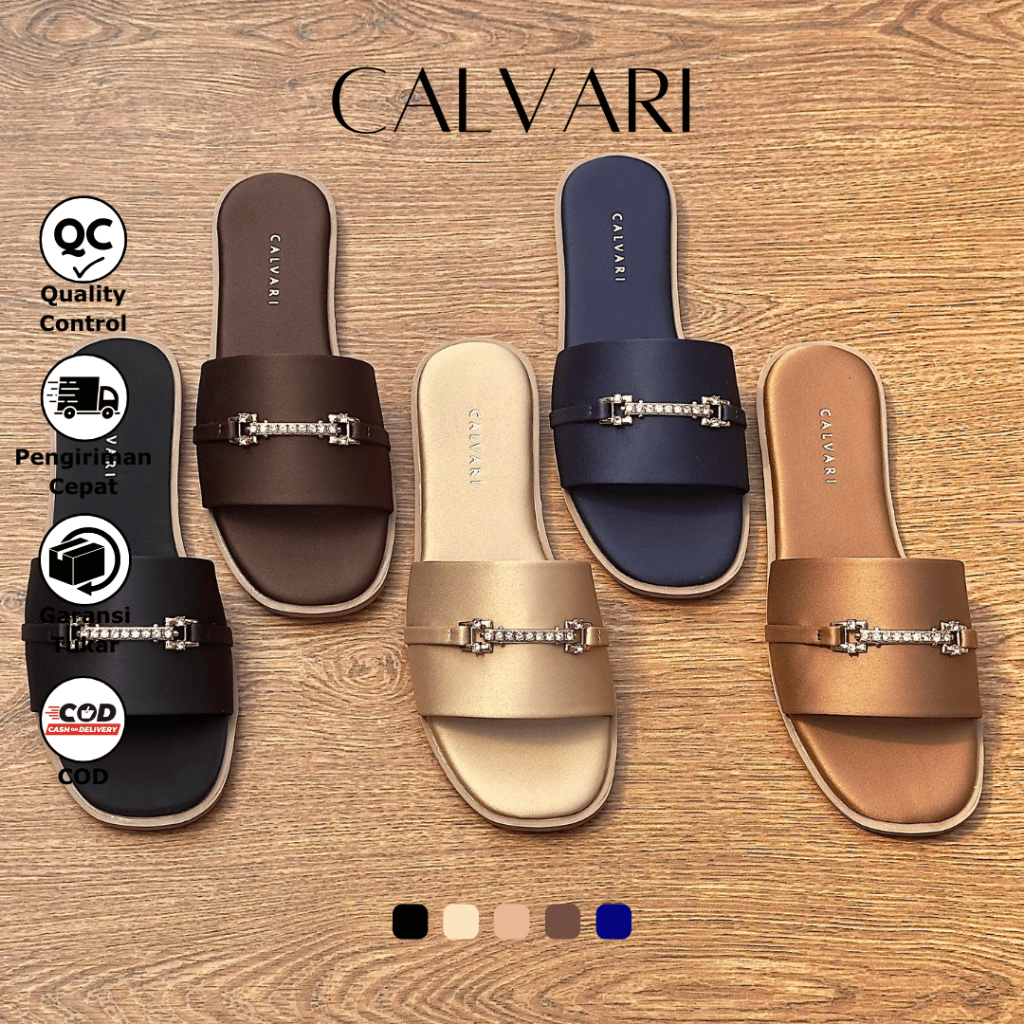 Jual Sandal Wanita TASHA Tali Teplek Kasual by Calvari Sendal Kekinian ...