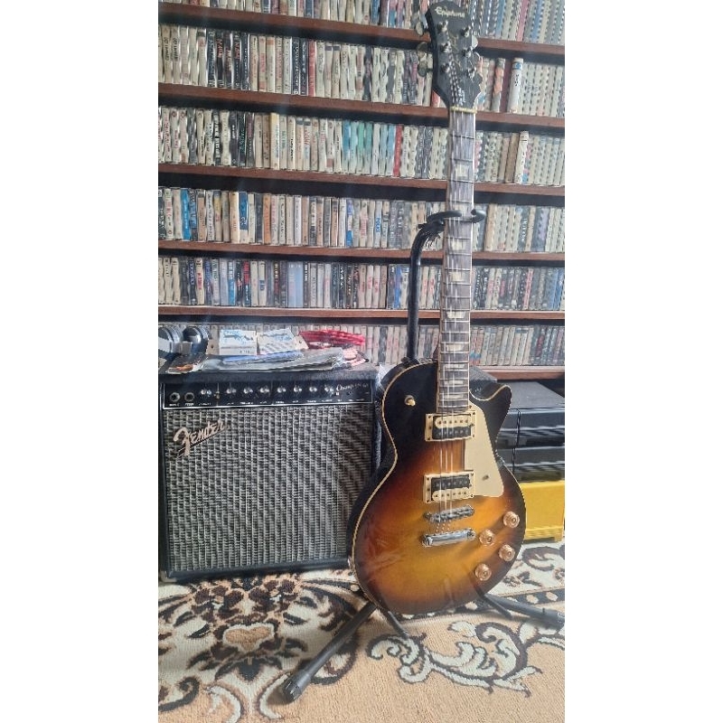 Jual Electric Guitar Epiphone Brown Burst Les Paul Model | Shopee Indonesia