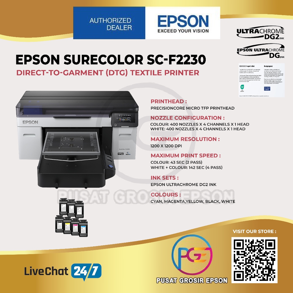Jual Printer Epson SC-F2230 SCF2030 SCF 2030 printer garment ORIGINAL DAN GARANSI RESMI | Shopee ...