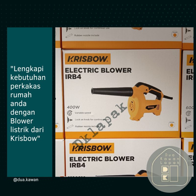 Jual Krisbow Electric Blower 400 Watt Eb4-v1 | Shopee Indonesia