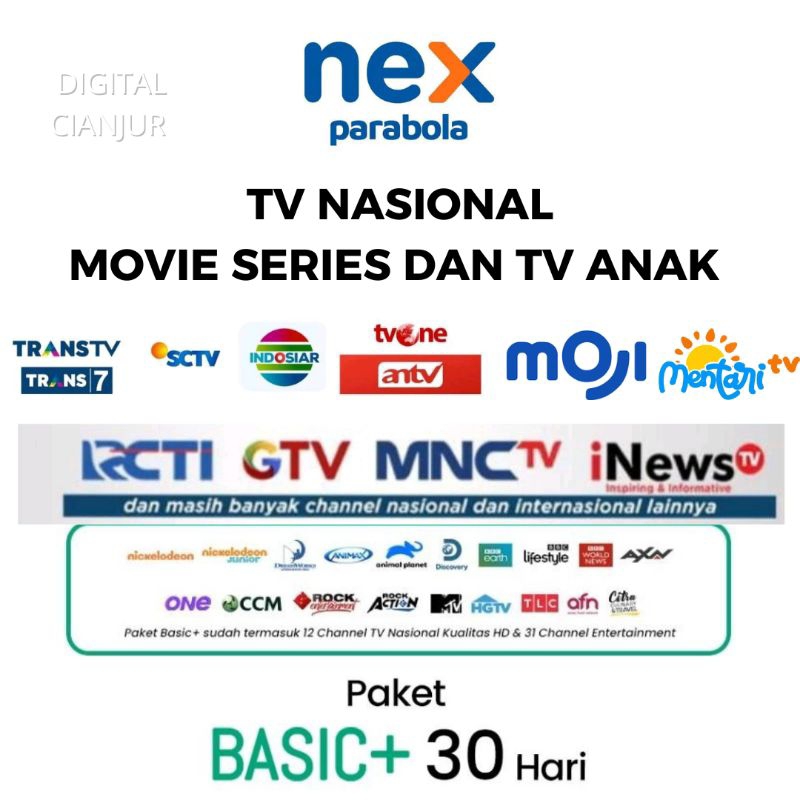 Jual Nex parabola basic 01/02/03 bln matrix Garuda mola sinema | Shopee ...