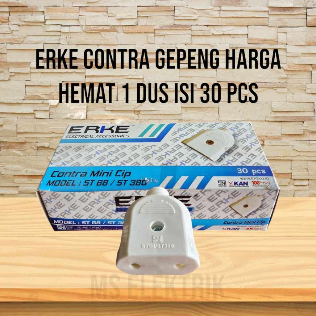 Jual ERKE Steker Contra Gepeng Contra Mini Cip Model ST 68/ST 380 Kualitas Premium Harga Hemat 1 ...
