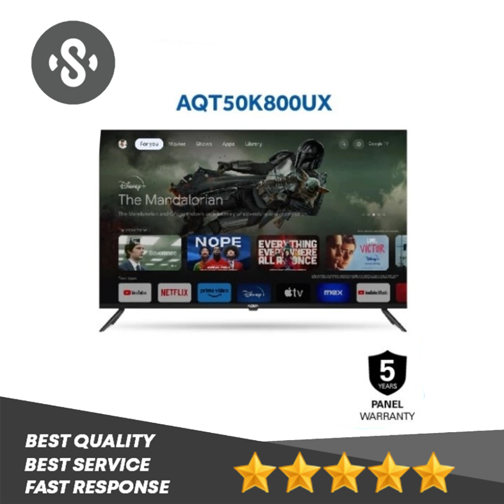 Jual AQUA Japan LED Smart Google TV 50" 4K UHD HDR Smart TV AQT ...