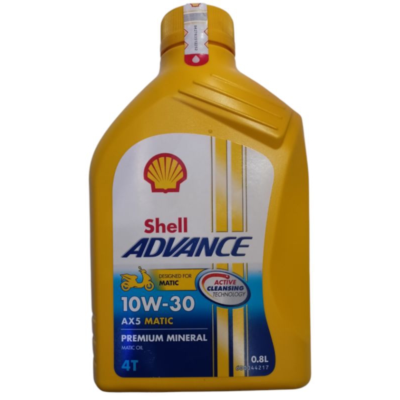 Jual Oli Shell Advance AX5 Matic 0,8L 800ml 10W-30 Kuning Asli Original ...