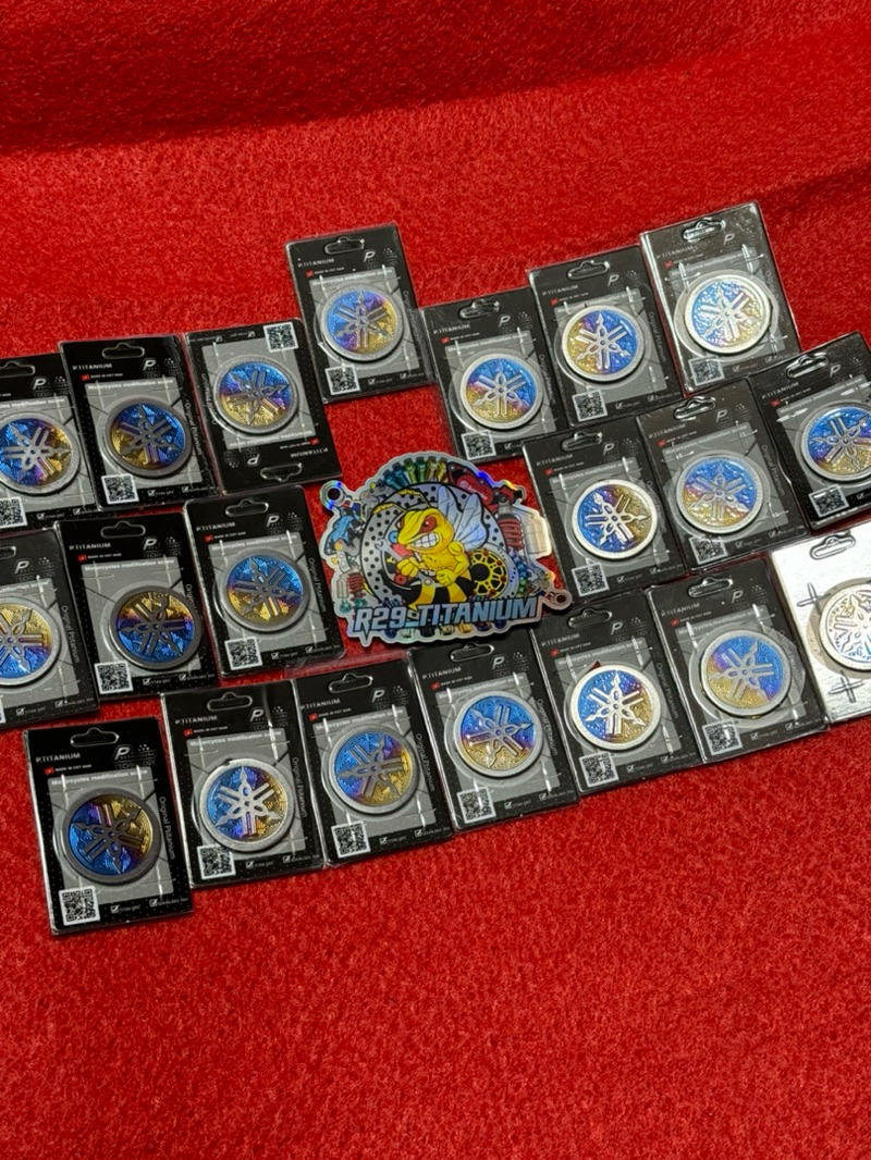 Jual EMBLEM TITANIUM GR5 LOGO YAMAHA BULAT | Shopee Indonesia