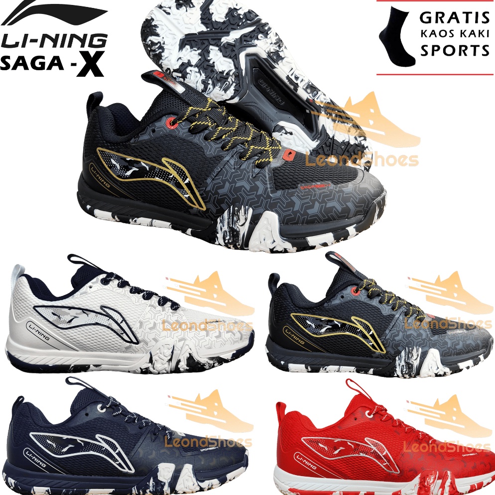 Jual Bagus Dipakai New Sepatu Badminton Lining Saga Lite 1 Sepatu ...