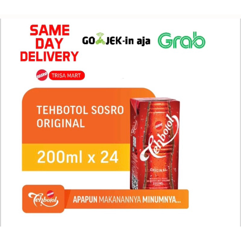 Jual Teh botol sosro kotak 200ml isi 24 | Shopee Indonesia