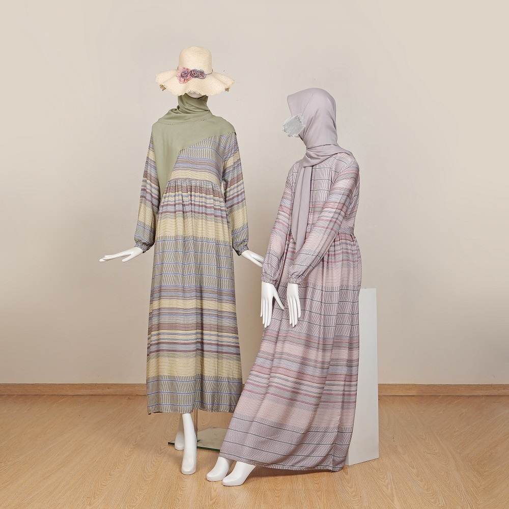 Jual Le Khari Ghiska Dress Bahan Rayon Viscose Gamis Homedress Busui ...