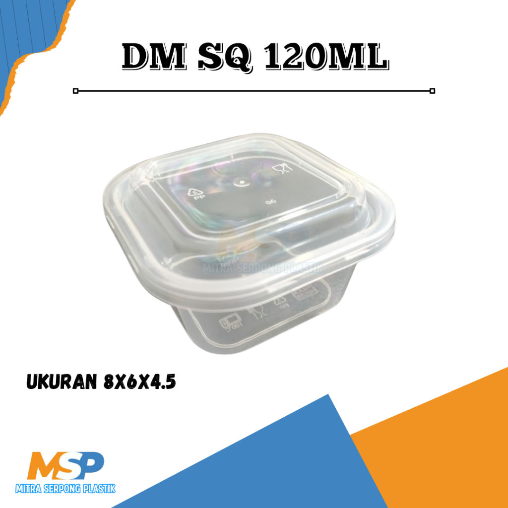 Jual MSP ~ THINWALL DM SQUARE MINI 120ML ISI 25PCS | Shopee Indonesia