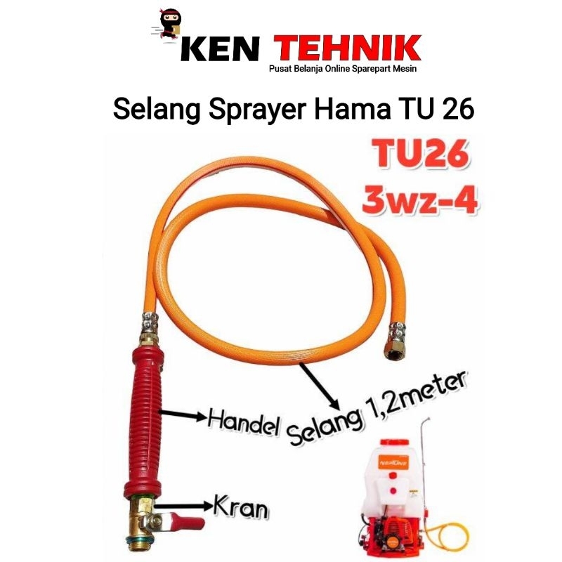 Jual Selang Semprot Sprayer Hama Gendong Tu26 1 Set Selang Keran Handel ...