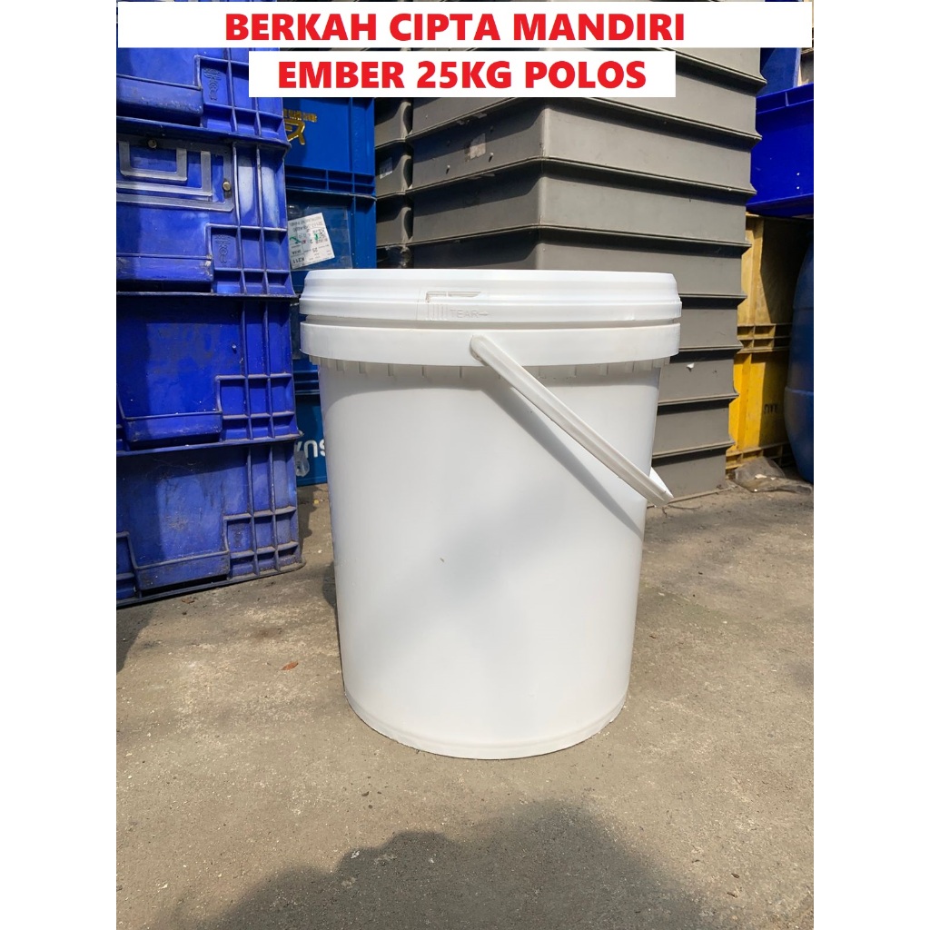 Jual ember cat 25 liter/ember plastik bekas makanan /pail plastik 25 ...