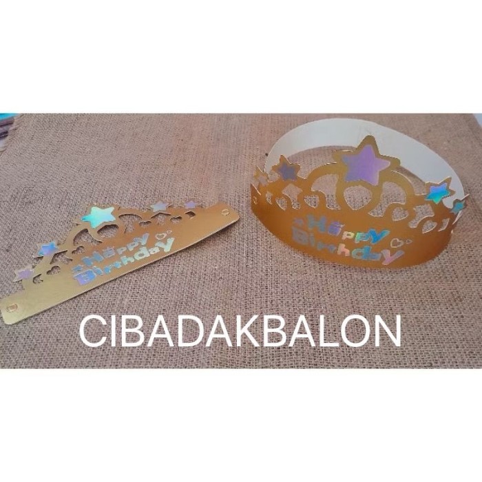 Jual Mahkota Kertas HBD / Paper Crown Happy Birthday / Mahkota Ulang ...