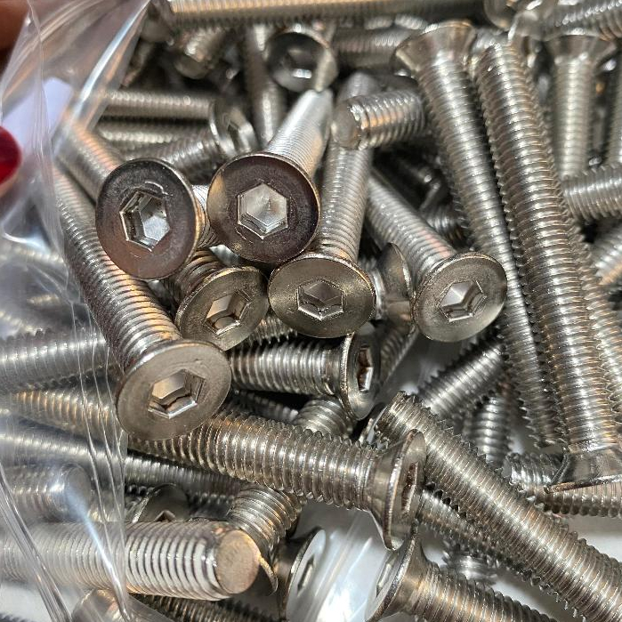 Jual Baut JF Verseng L Ss 201 countersunk M8 Ss 201 Baut kaca railing tangga | Shopee Indonesia