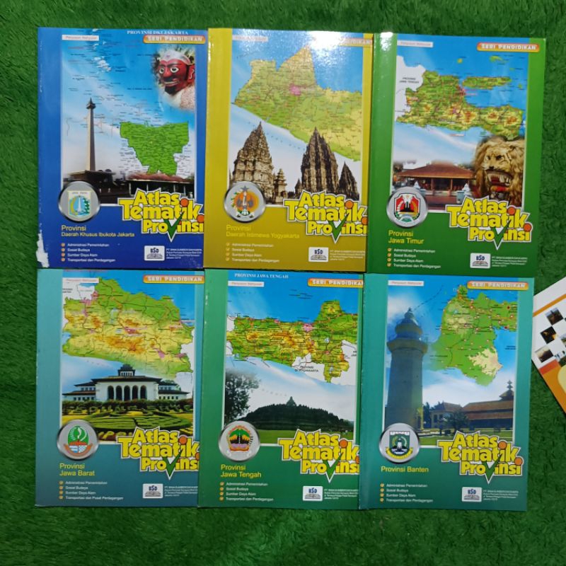 Jual ORIGINAL BUKU PETA ATLAS TEMATIK PROVINSI JAWA TIMUR, JAWA BARAT ...