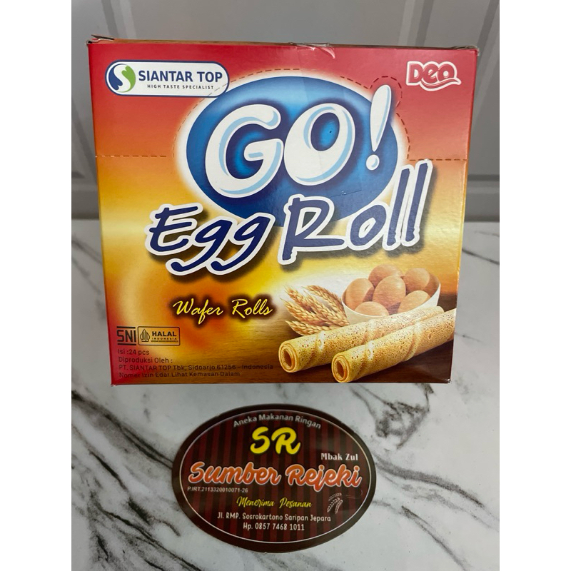 Jual GO EGG ROLL WAFER ROLLS ISI 24 pcs | Shopee Indonesia