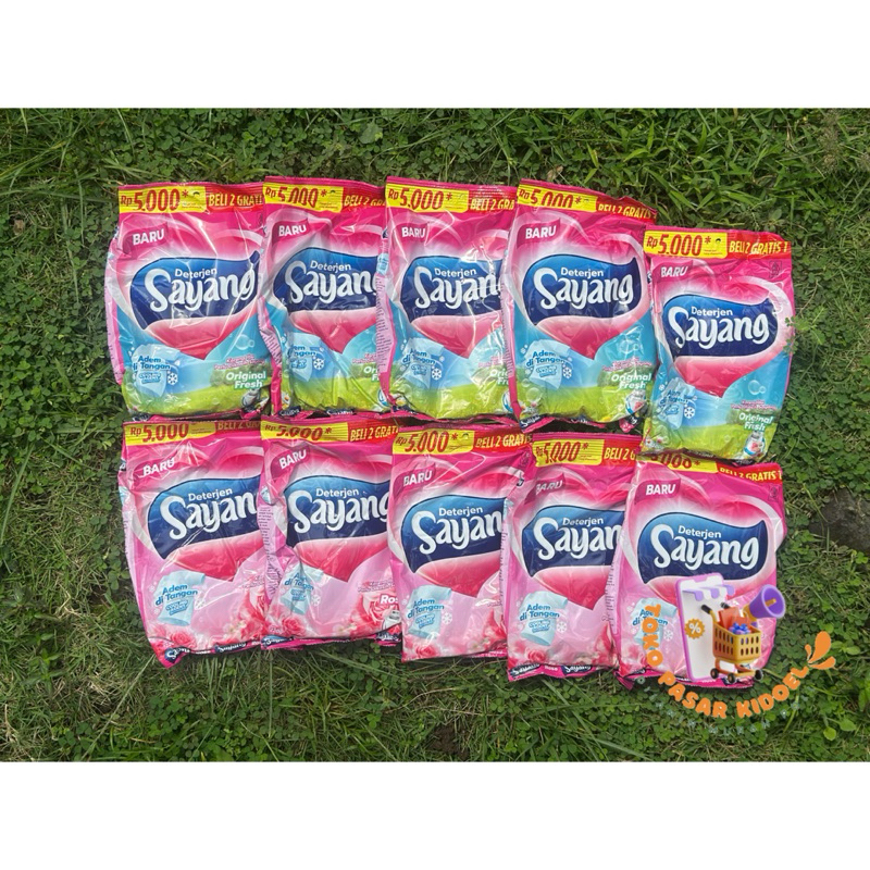 Jual (10 PCS) Deterjen Sayang 220 Gram Kemasan Rp5000 Sabun Sayang ...