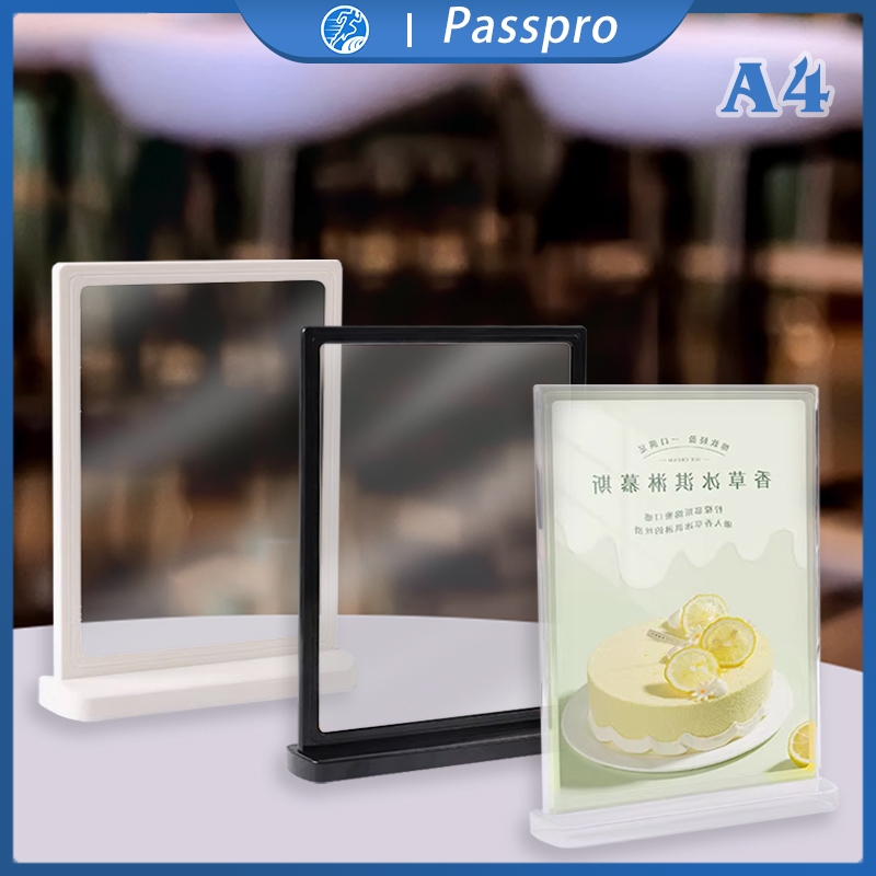 Jual A4 Stand Akrilik Stand Menu Tempat Brosur Holder Menu Sign Holder ...