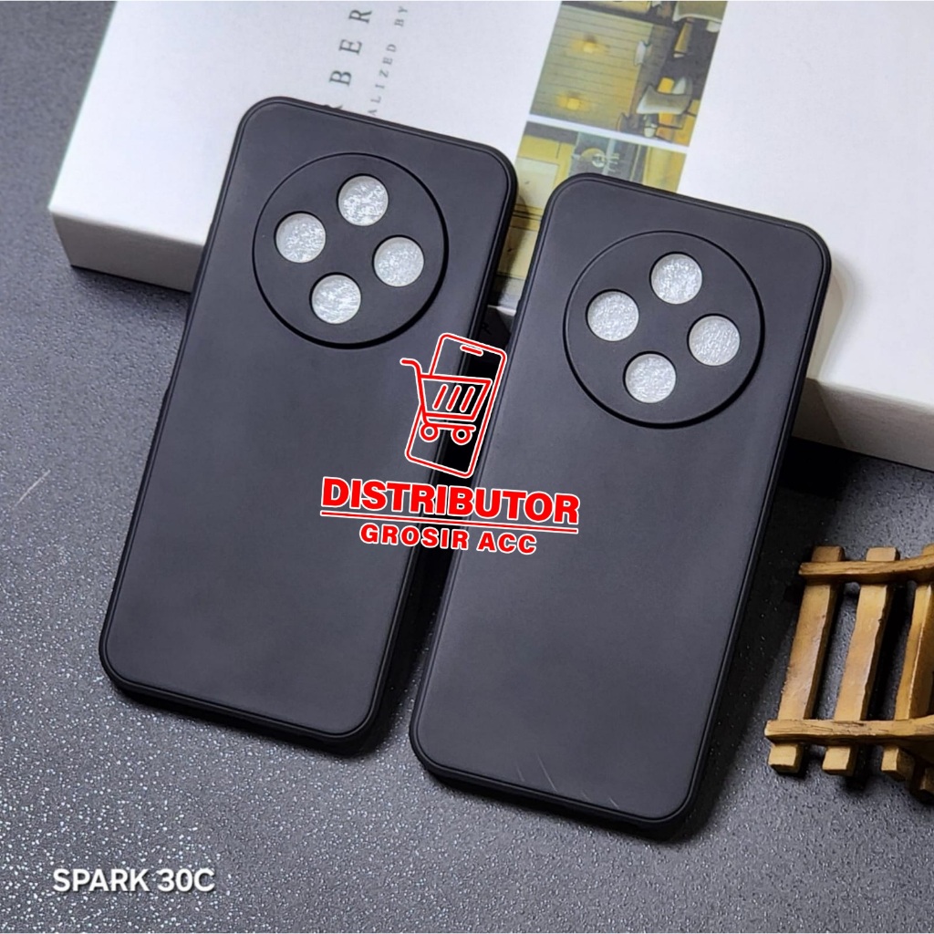 Jual TECNO SPARK 30C CASE MACARON BLACK PREMIUN CASE TECNO SPARK 30C ...