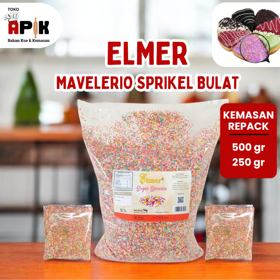 Jual MAVALERIO SPRIKEL BULAT 100gr 250gr 500gr / SUGAR SPRINKLE WARNA ...
