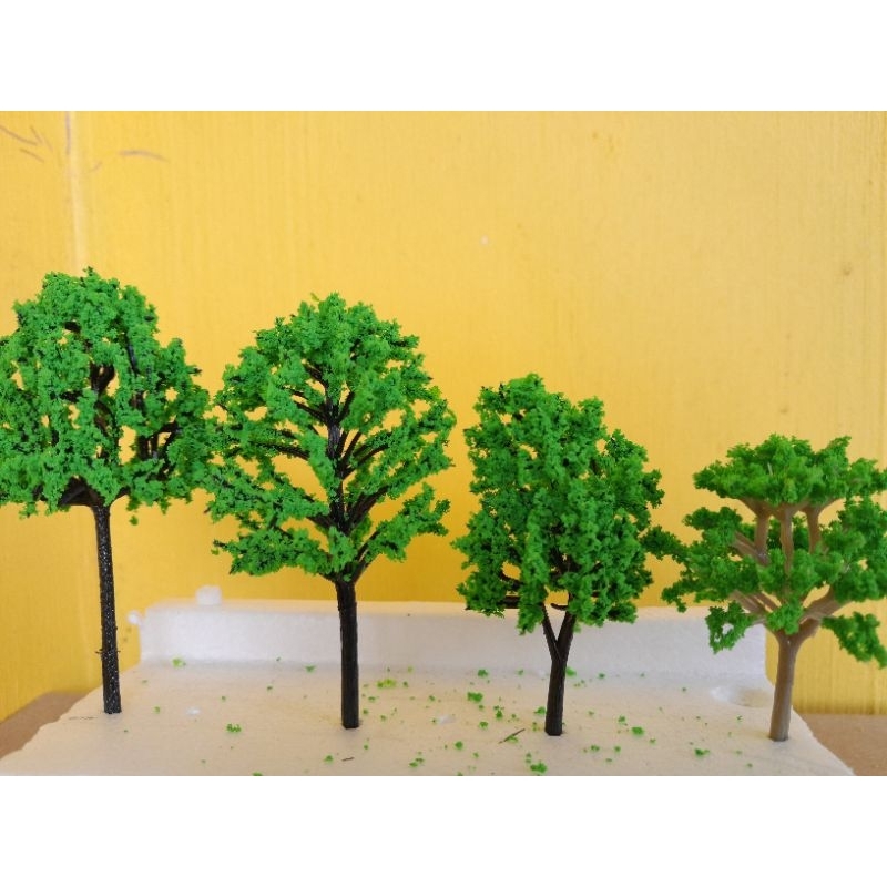 Jual Miniatur pohon warna hijau tua / Bahan maket diorama /Miniatur ...