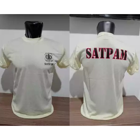 Jual Kaos Satpam Cream / Kaos Satpam Pendek / Baju Satpam / Atribut ...