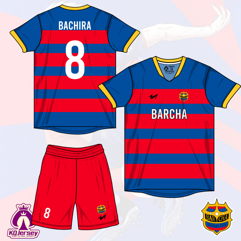 Jual KQ Jersey Blue Lock Team Barcha Fullprint Dewasa Anak Custom Nama ...