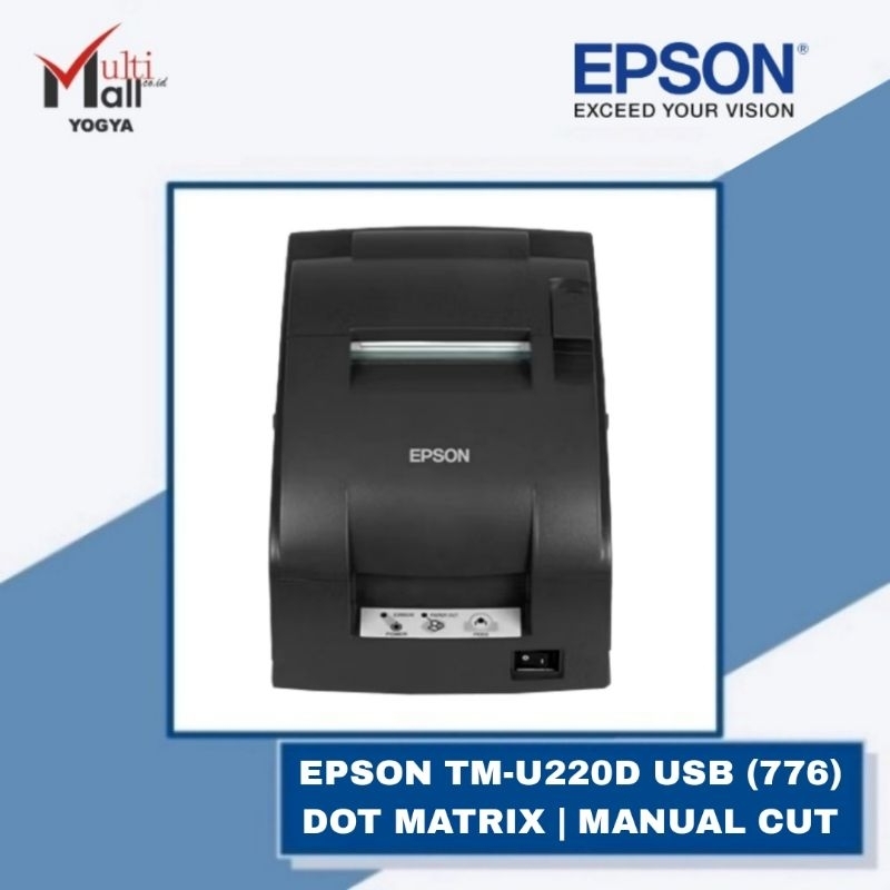 Jual Epson Printer Dot Matrix TM-U220D USB Manual Cutter Printer Kasir ...