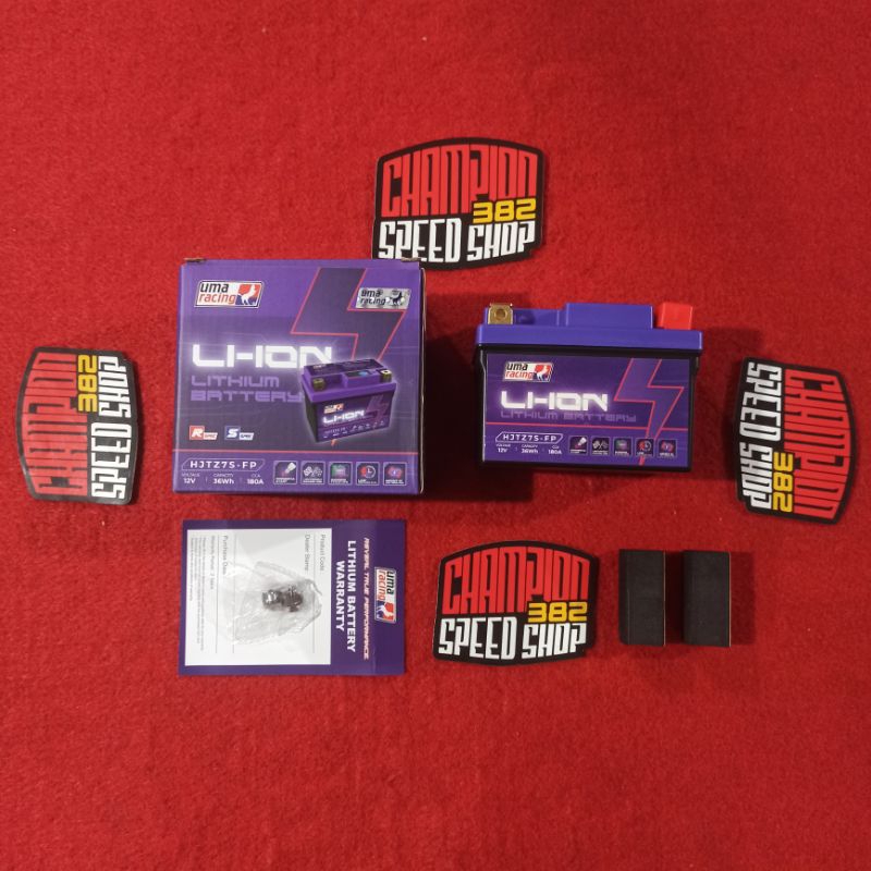 Jual Aki Motor LI-ION Lithium Battery UMA Racing HJTZ7S-FP YTZ7 12V ...