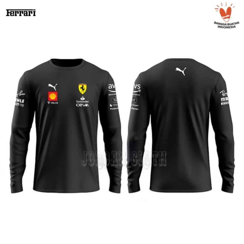 Jual Tshirt Baju Kaos Lengan Panjang Balap Ferrari Scuderia Team ...