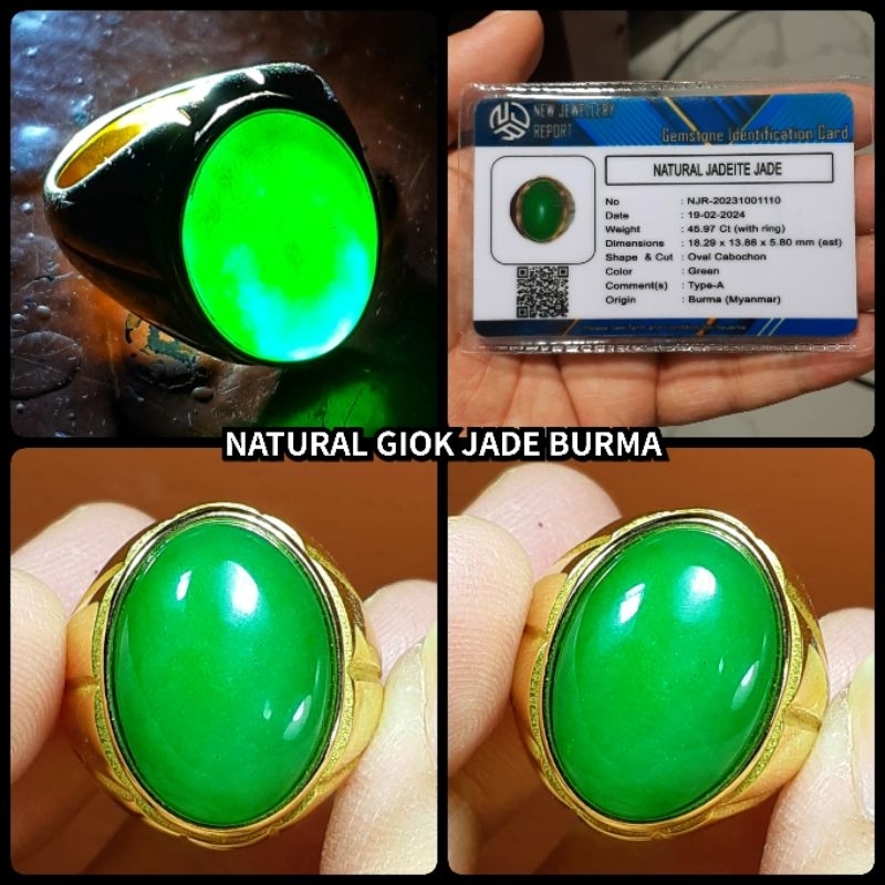 Jual natural batu giok jade burma ( type - A super ) | Shopee Indonesia
