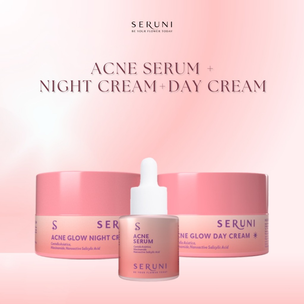Jual Seruni - Bundling Acne Serum + Day Cream + Night Cream Treatment ...