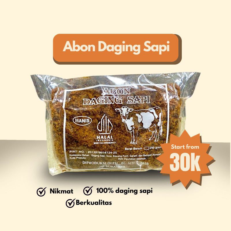 Jual ABON SAPI BU SITI 100% DAGING SAPI ASLI | Shopee Indonesia