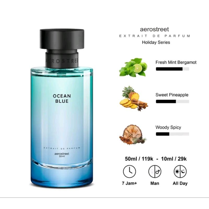 Jual Aerostreet Parfum ocean blue extrait de parfume 10ml | Shopee ...