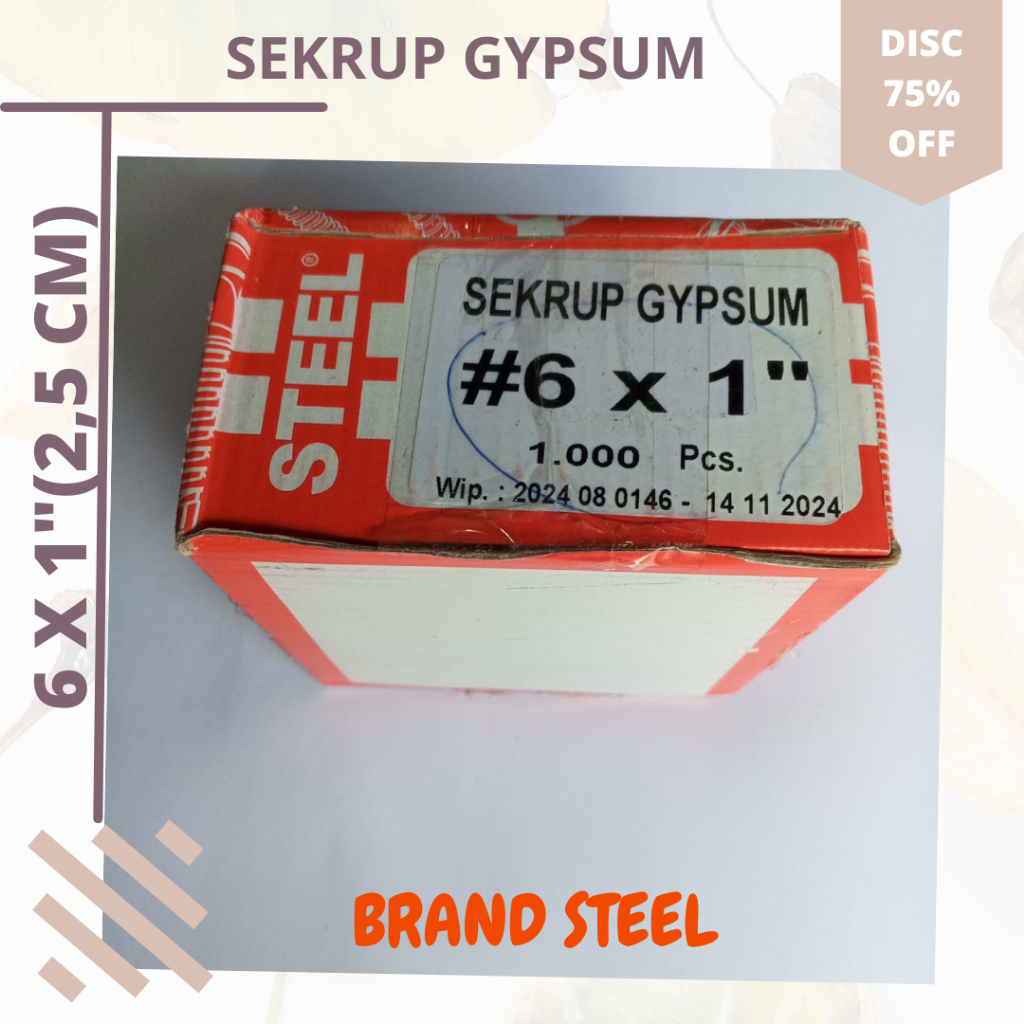 Jual Sekrup Gypsum Skrup Gipsum Drywall Screw Plafon Baja Kayu STEEL ...