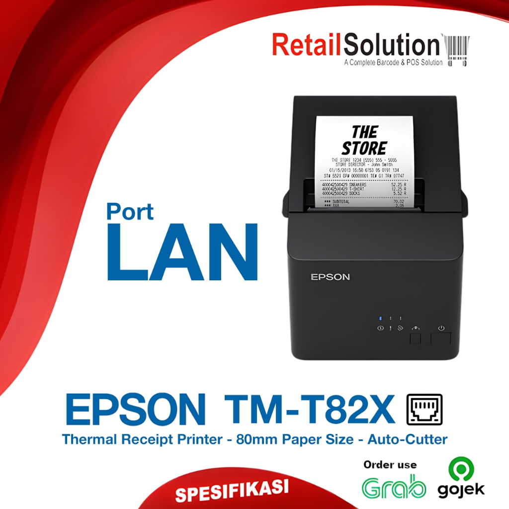 Jual EPSON TMT82 X - Printer Kasir Thermal LAN Ethernet TMT82X TM-T82X ...