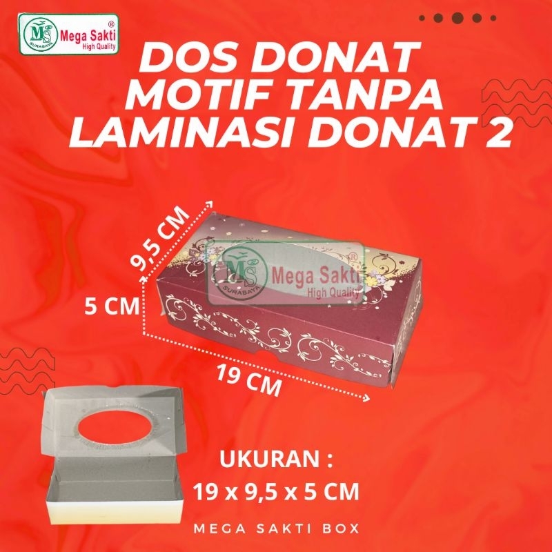 Jual (ISI 10 PCS) DOS / DUS DUPLEX DONAT MOTIF TANPA LAMINASI ISI 2 UK ...