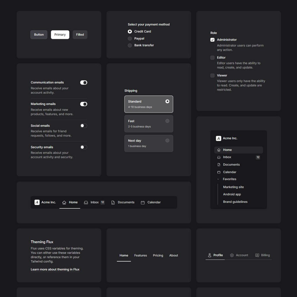 Jual Flux UI Pro - Laravel Livewire UI Kit Component Lengkap | Shopee ...