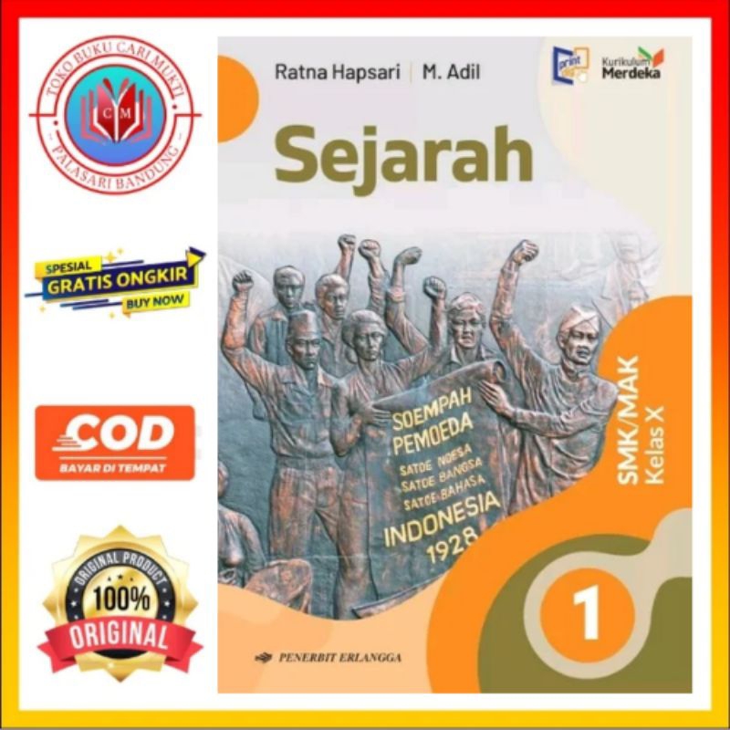Jual BUKU SEJARAH SMK/MAK KELAS 10 KURIKULUM MERDEKA | Shopee Indonesia