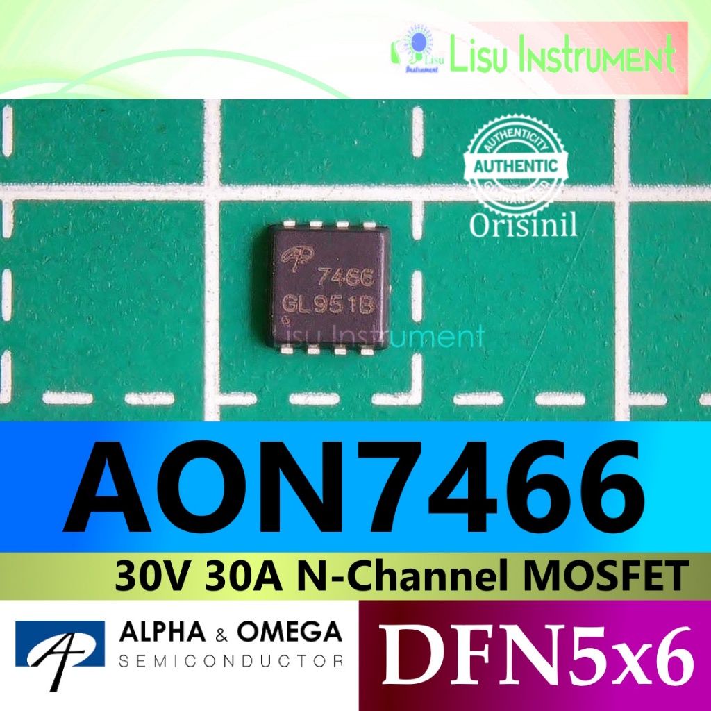 Jual AON7466 30V 30A N-Channel MOSFET 7466 DFN3x3A-8L Alpha & Omega ORIGINAL | Shopee Indonesia