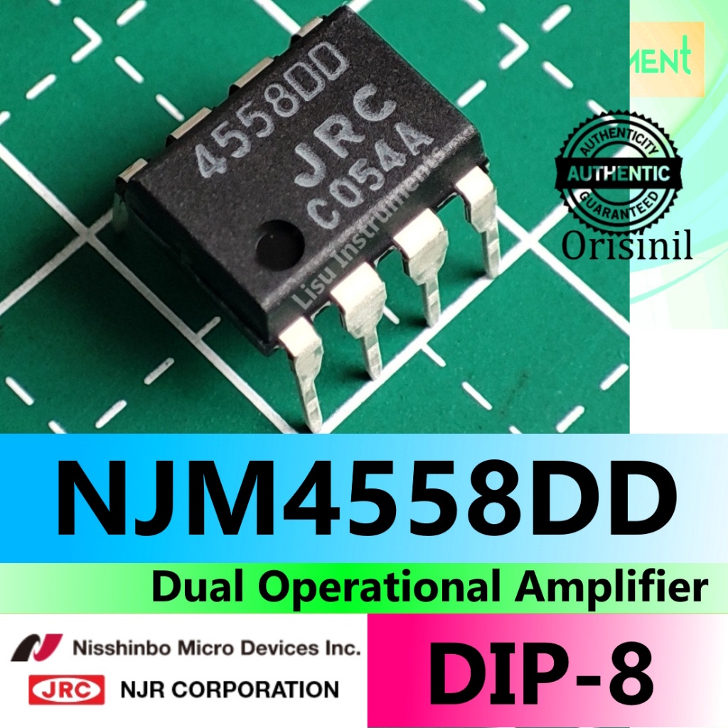 Jual NJM4558DD Dual Operational Amplifier 4558DD DIP-8 JRC Nisshinbo ...