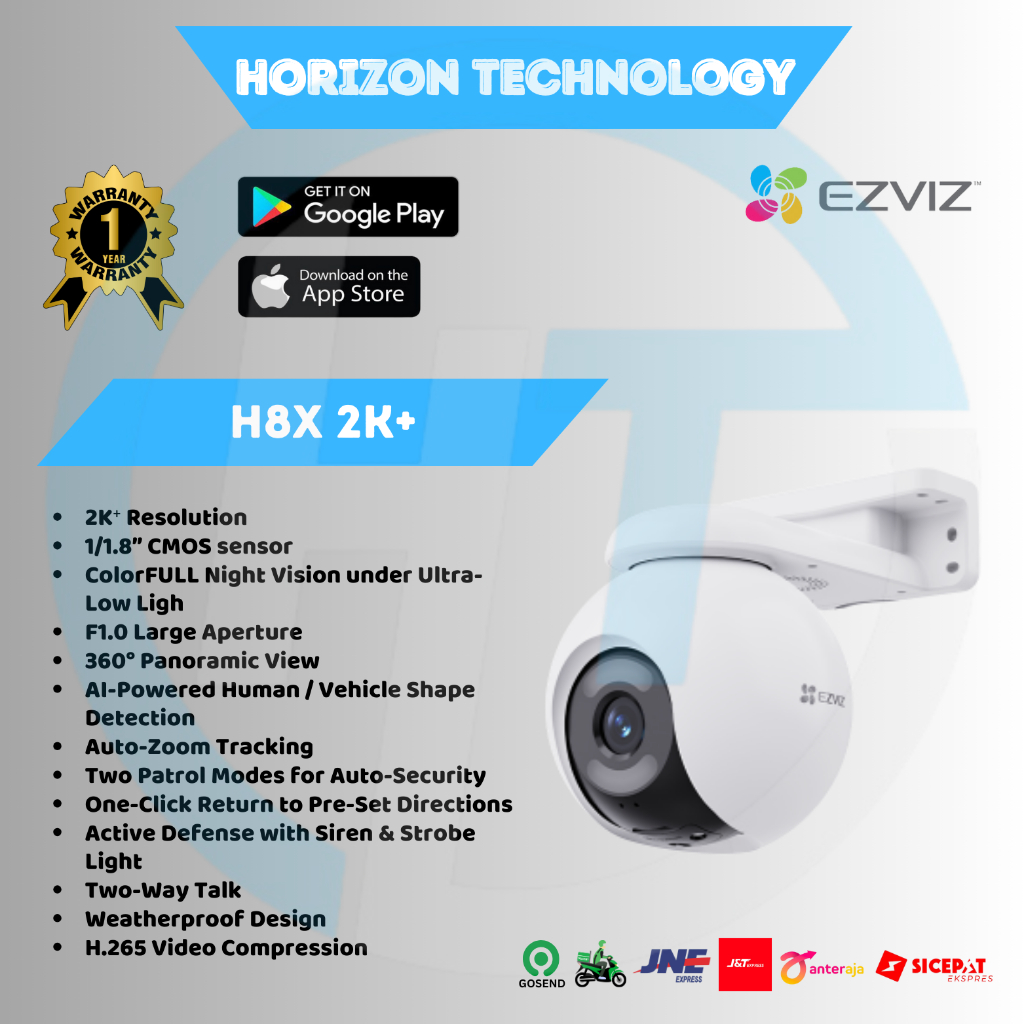 Jual EZVIZ H8x 2K+ Smart Home Color Full IP Camera Outdoor | Shopee ...