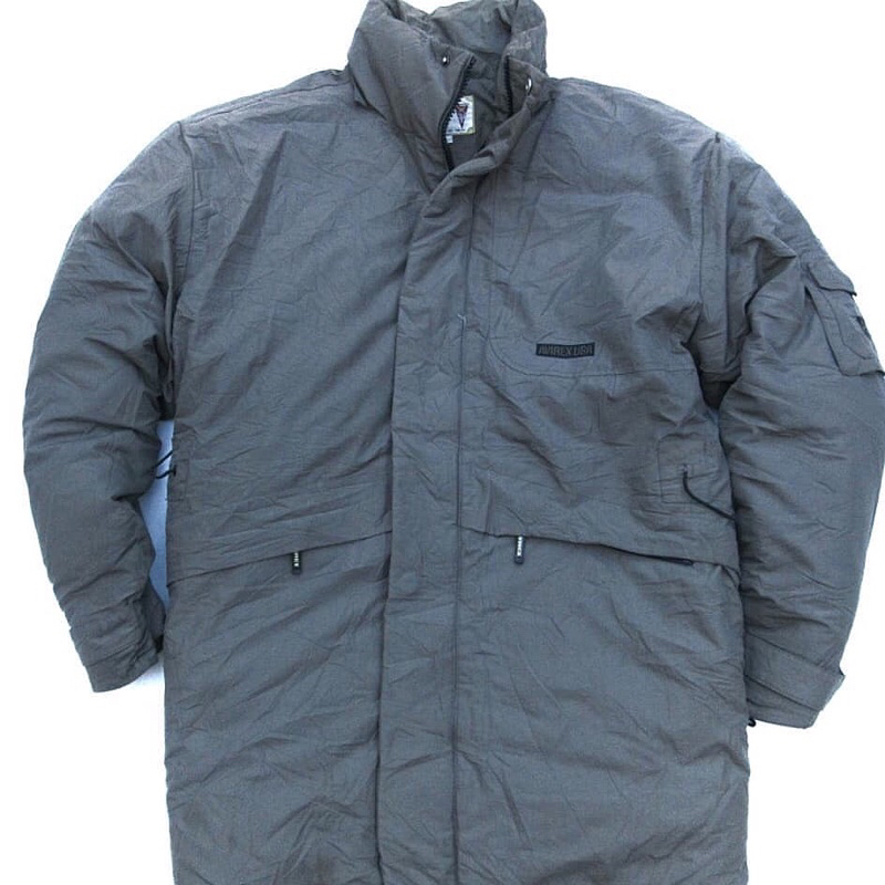 Jual Vintage Avirex Men’s Grey Coat down fill jacket mens L Grey ...
