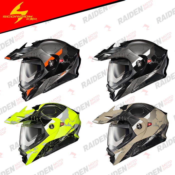 Jual Scorpion Exo AT960 TOPOGRAPHIC Modular ADV Helmet | Shopee Indonesia