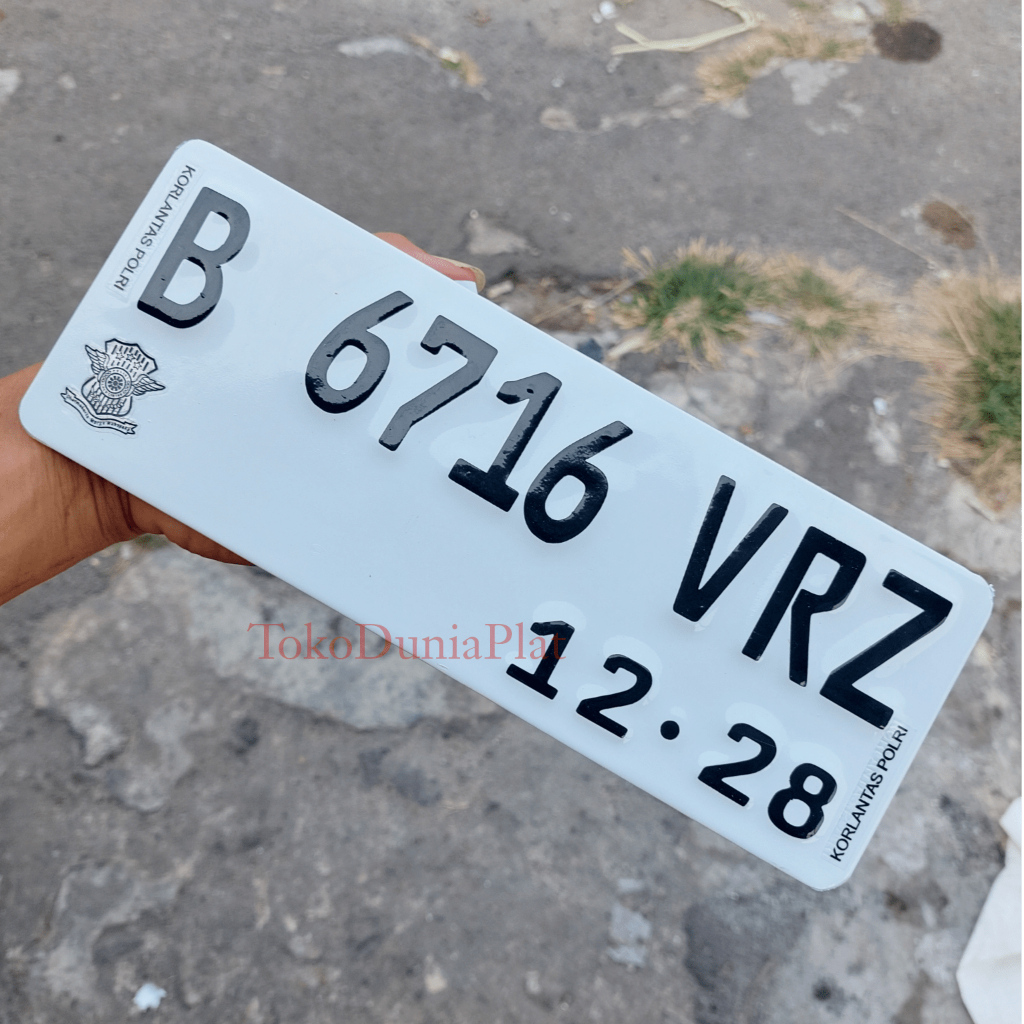 Jual cetak angka plat nomor motor baut tanam lipat angka PUTIH BARU ...