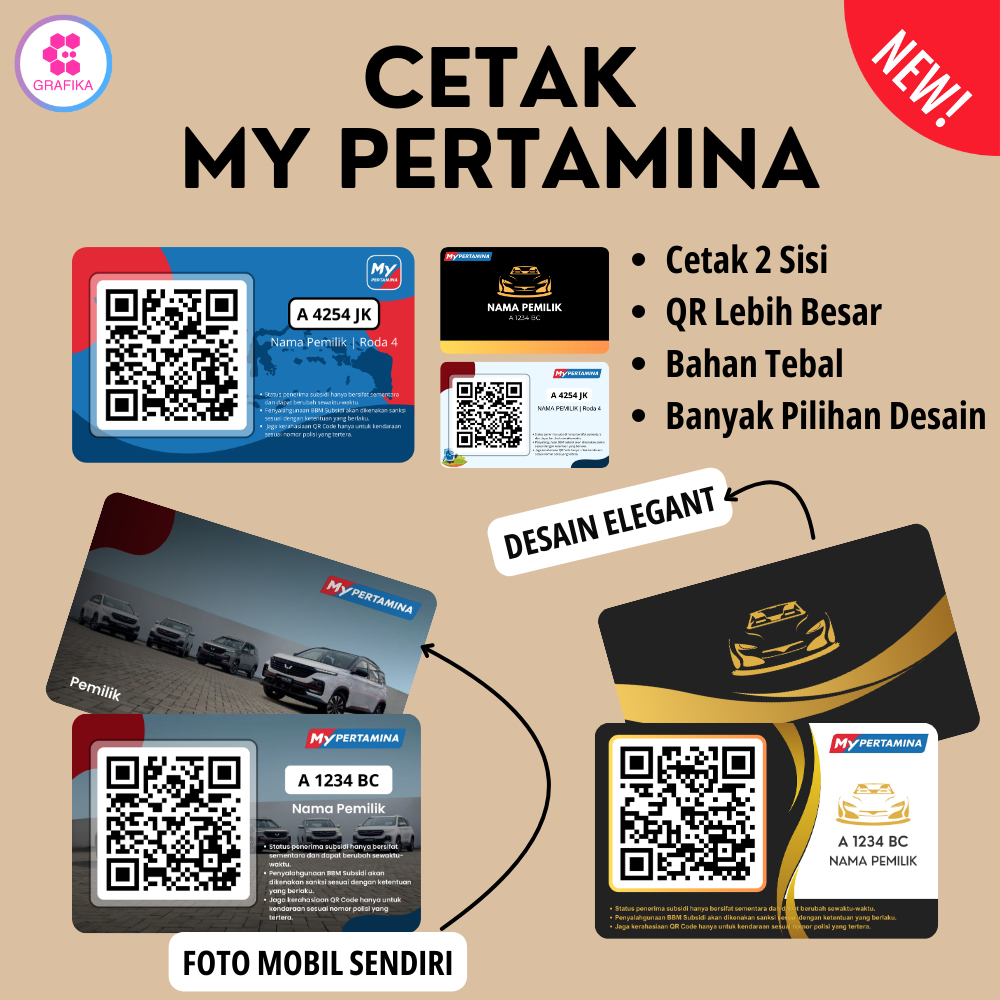 Jual Cetak Kartu My Pertamina dengan Desain Unik, Menarik, dan QR Code Lebih Besar. | Shopee ...