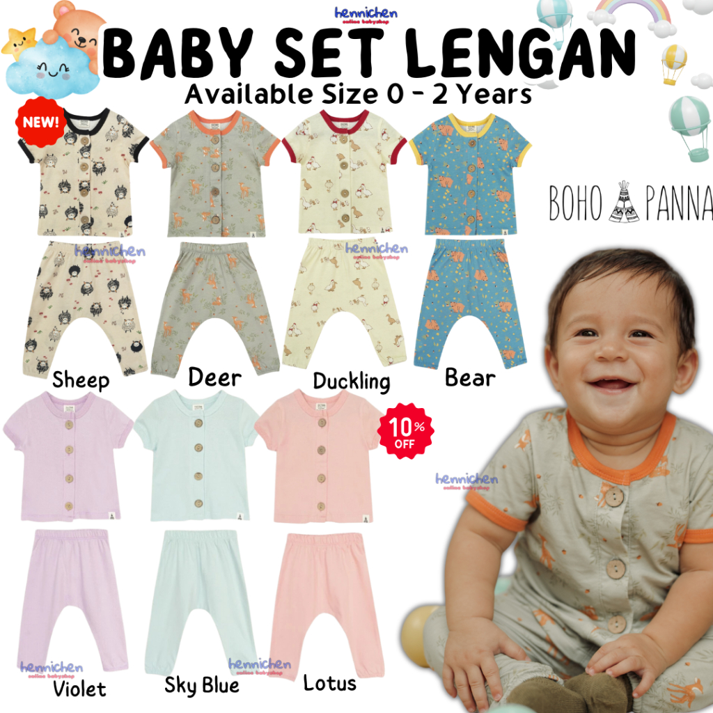 Jual Bohopanna Baby Set Lengan MOTIF NEW 100% Cotton Adem part 2 | Shopee Indonesia