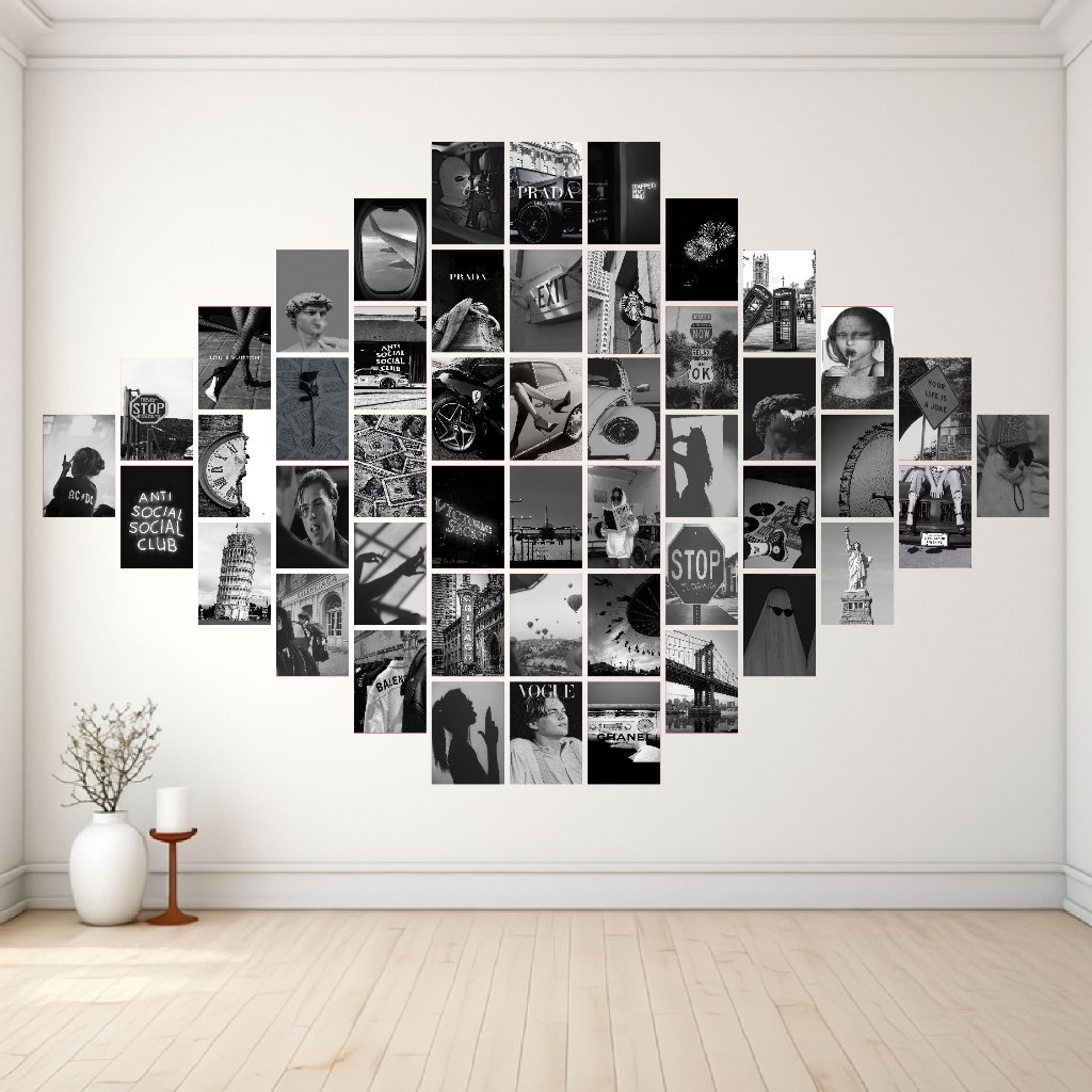 Jual Poster Dinding Aesthetic Bundle Black Isi 24/48 Poster | Poster ...