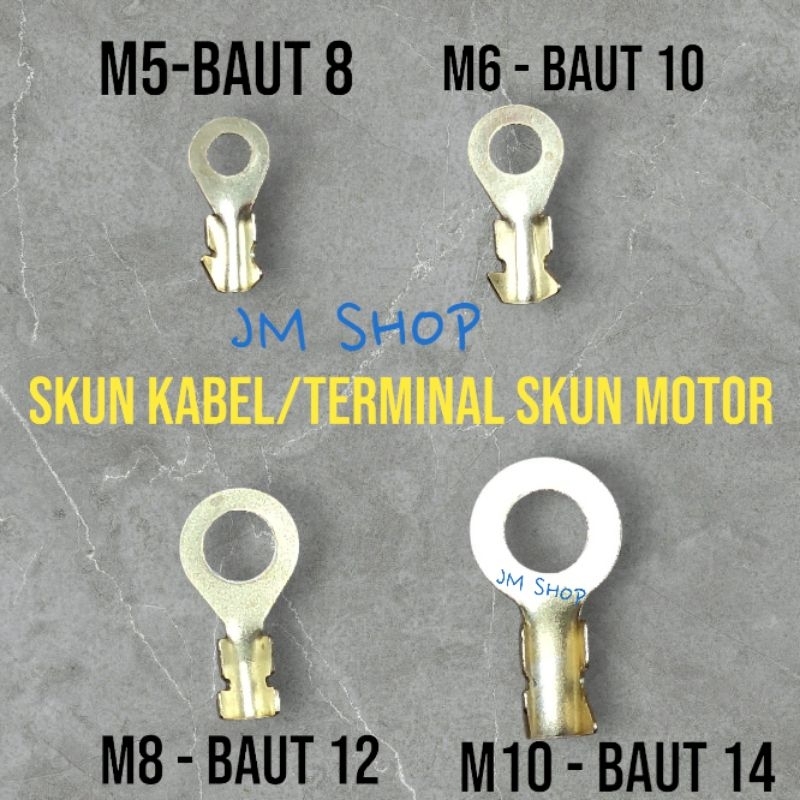 Jual SKUN TERMINAL / TERMINAL SKUN KABEL MOTOR M5 M6 M8 M10 | Shopee ...
