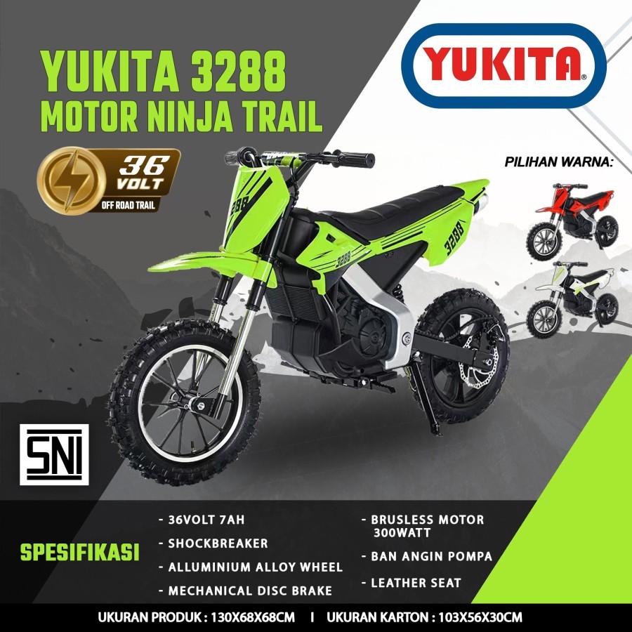 Jual MAENAN MAINAN MOTOR AKI Yukita 3288 36 Volt MOTOR NINJA TRAIL BIG ...