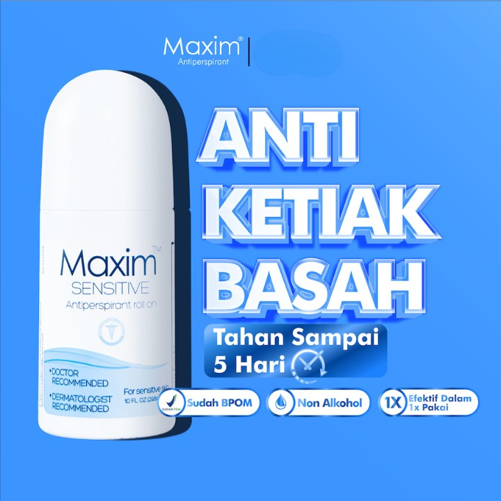 Jual Maxim Antiperspirant Deodoran RollOn 10 Untuk Ketiak Basah ...